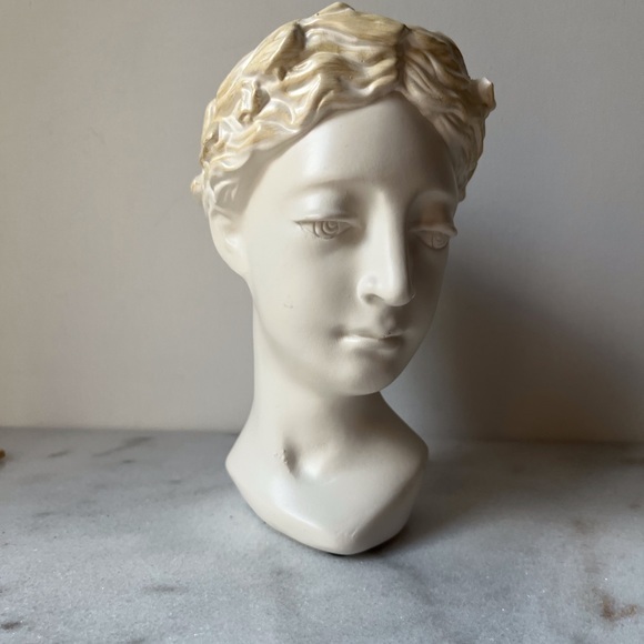 Accents | Venus Head White Flower Planter For Home Greek Goddess ...